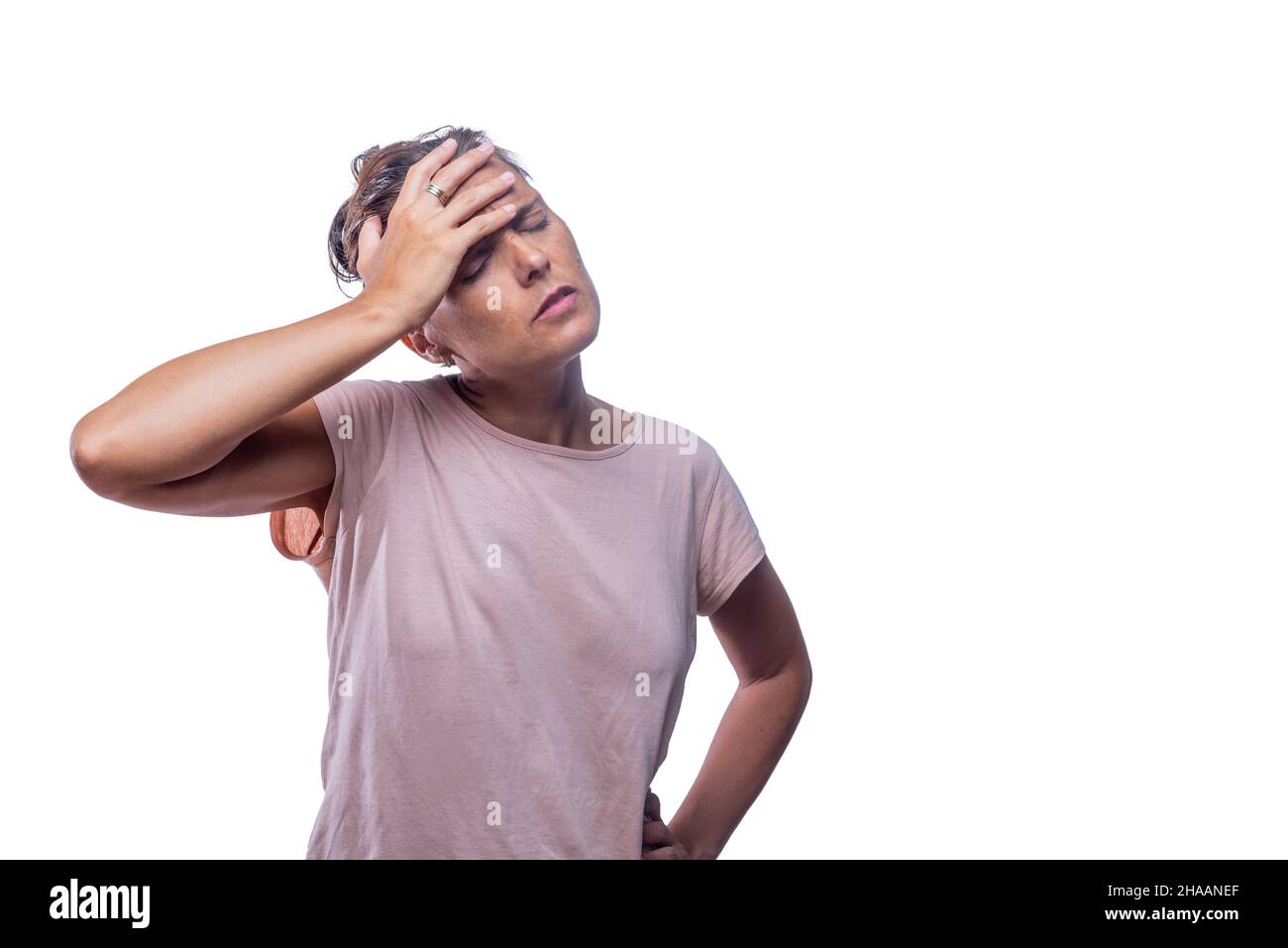 Headache pain woman hi-res stock photography and images - Alamy