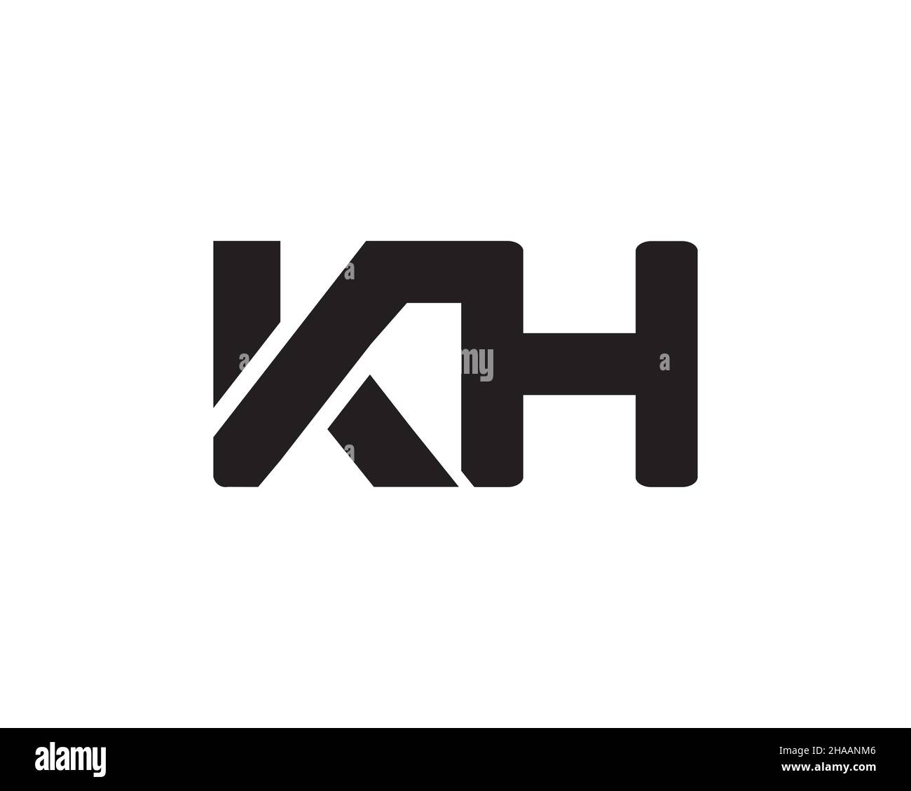 Modern KH Logo Letter Design Template. KH modern logo. KH logo design ...