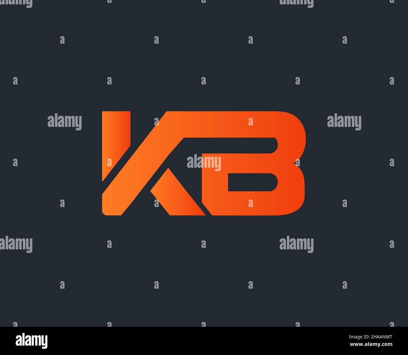 KB letter Type Logo Design vector Template. Abstract KB Letter logo ...