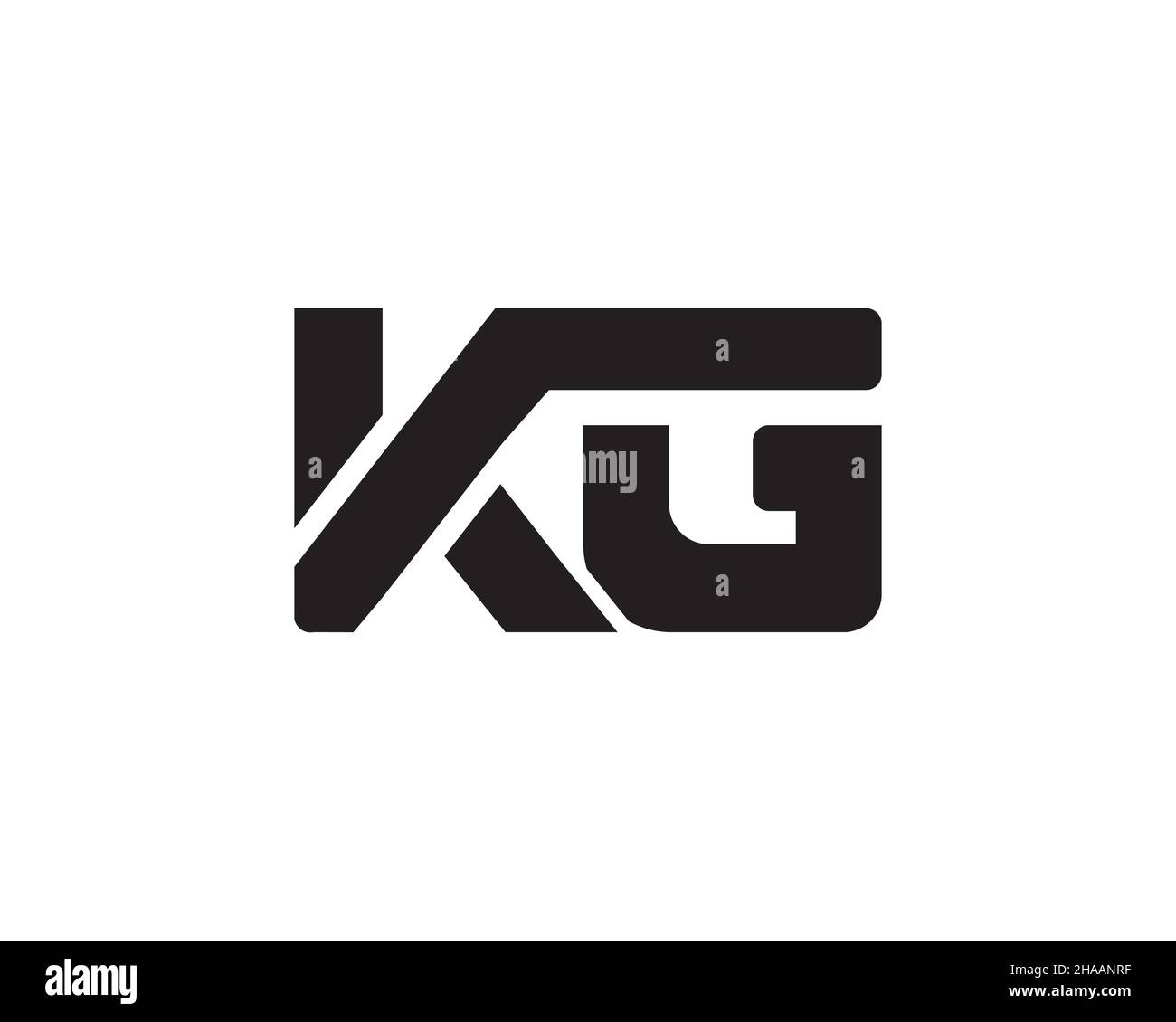 Initial KG Unique, attractive and creative modern logo. KG letter logo ...