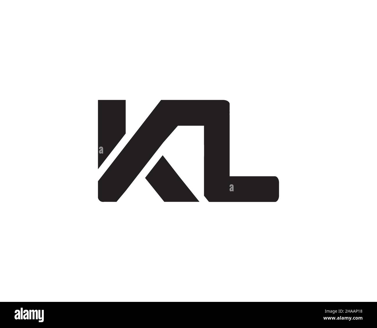 KL letter Type Logo Design vector Template. Abstract KL Letter logo ...