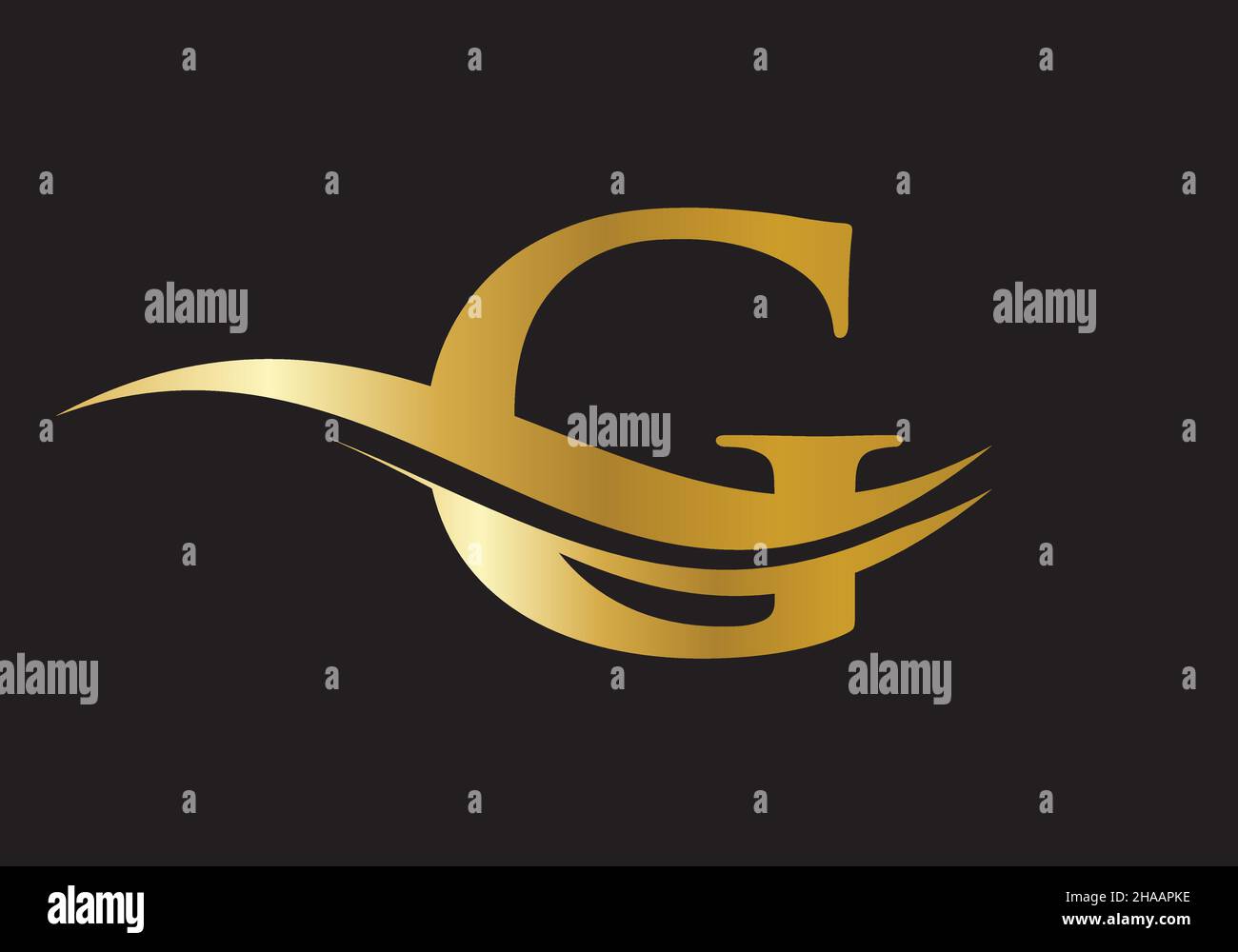 Water Wave G Logo Vector. Swoosh Letter G Logo Design for business and ...