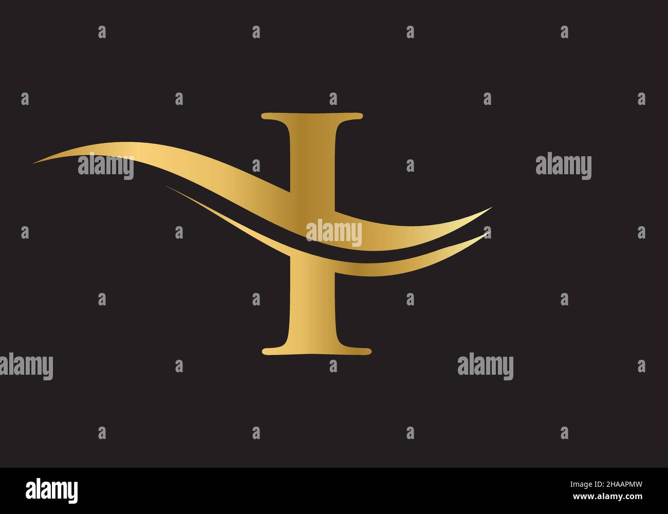 Creative I letter with luxury concept. Modern I Logo Design for ...