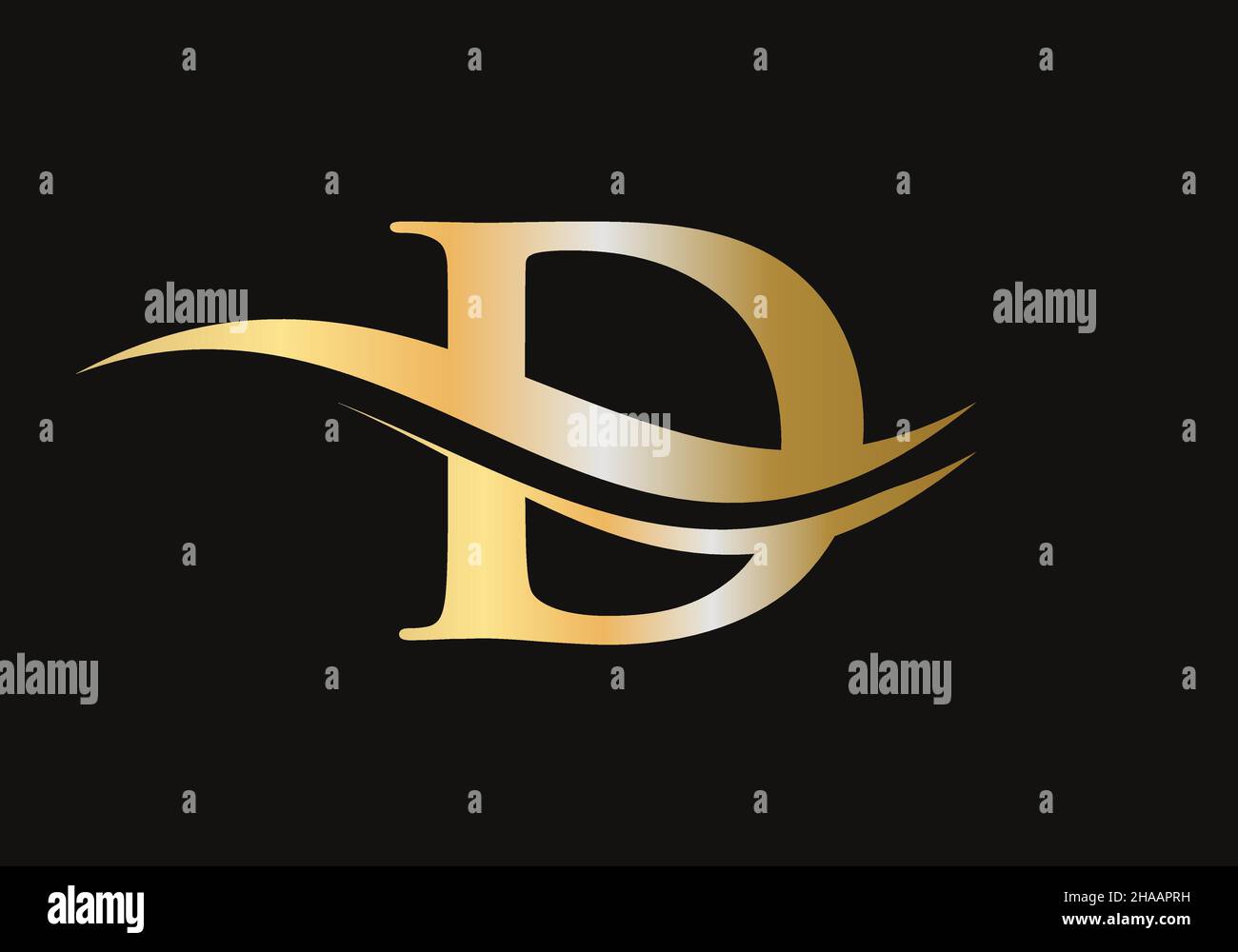 Initial D letter business logo design vector template with minimal and ...