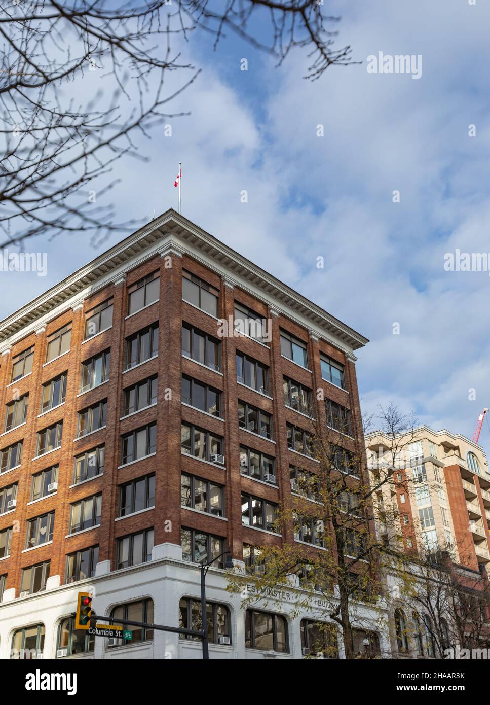 Cityscape of downtown New Westminster, BC, Canada. Columbia Street ...