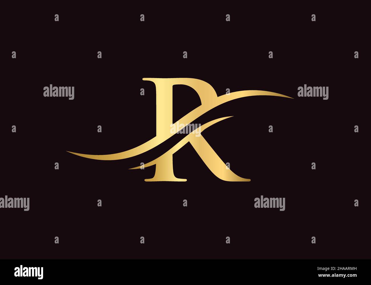 R letter logo design. R Logo for luxury branding. Elegant and stylish R ...