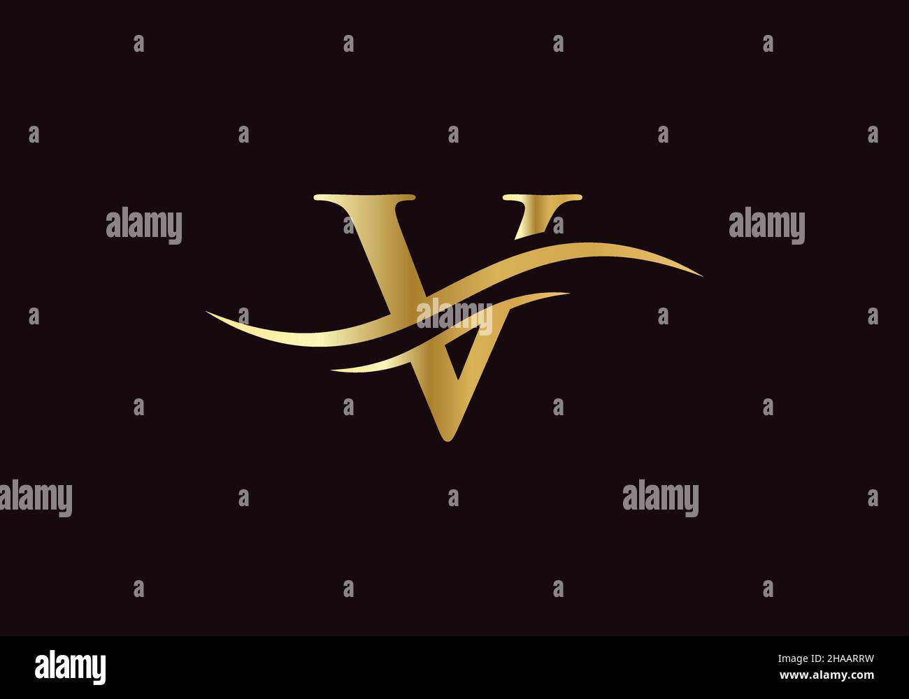 Elegant and stylish V logo design for your company. V letter logo ...