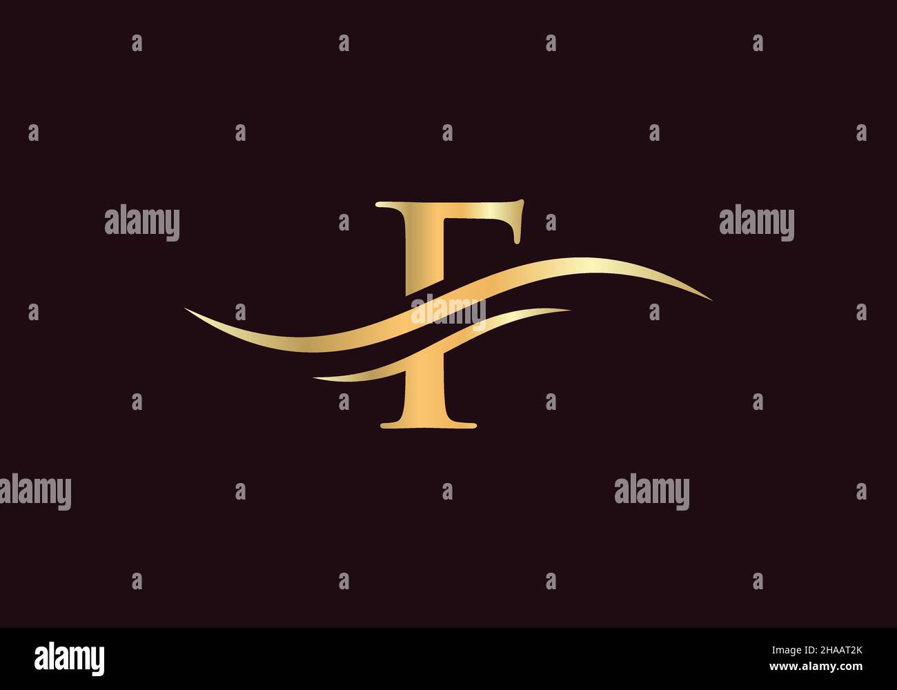 Letter F Logo Design with water wave concept. F letter logo design with ...