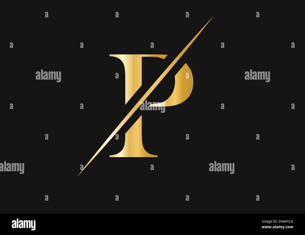 Initial P logo. P Logo for luxury and fashion branding Stock Vector ...