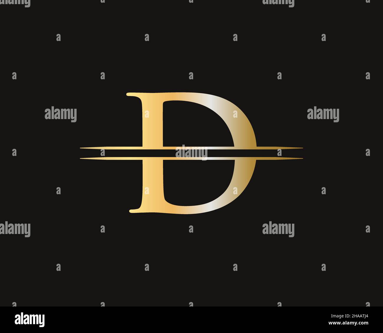 Creative D letter with luxury concept. Modern D Logo Design for ...