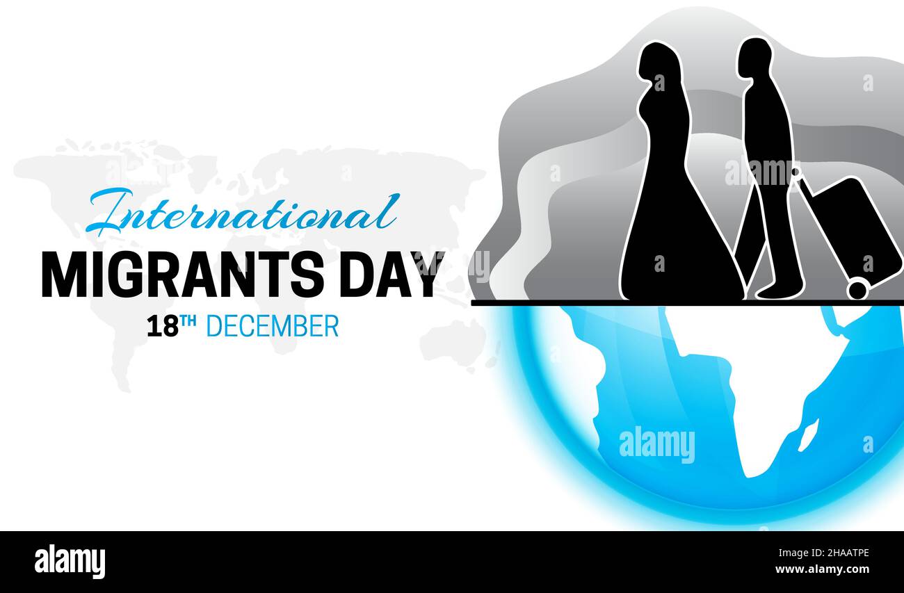 International Migrants Day Background Illustration with People and ...