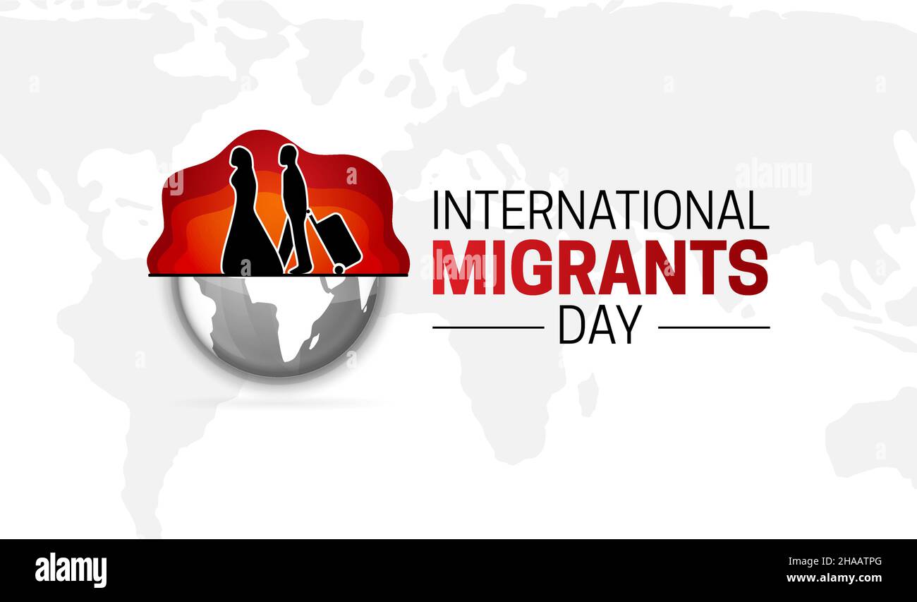 International Migrants Day Background Illustration with World Map Stock Vector Image & Art - Alamy