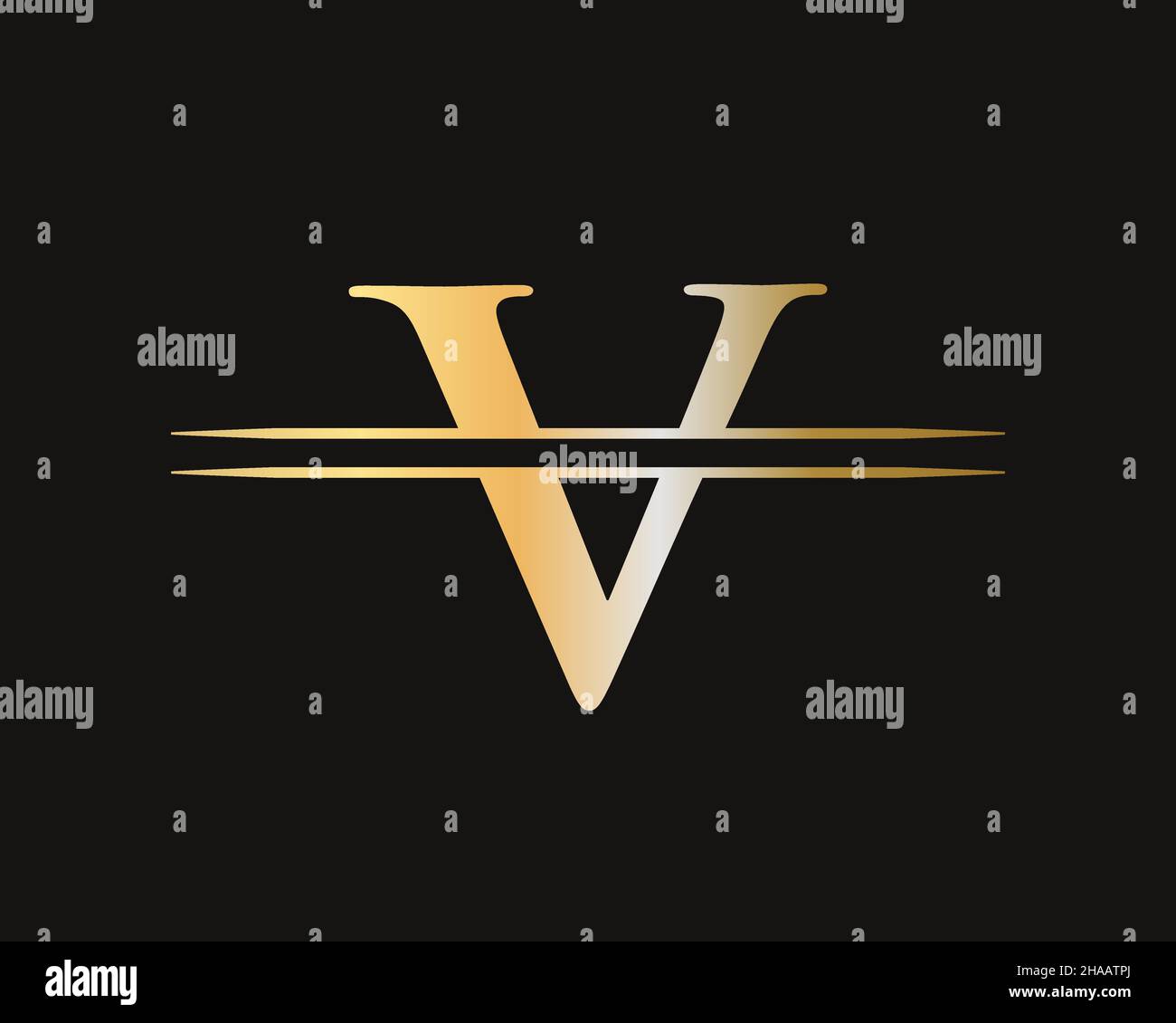 Modern V Logo Design for business and company identity. Creative V ...