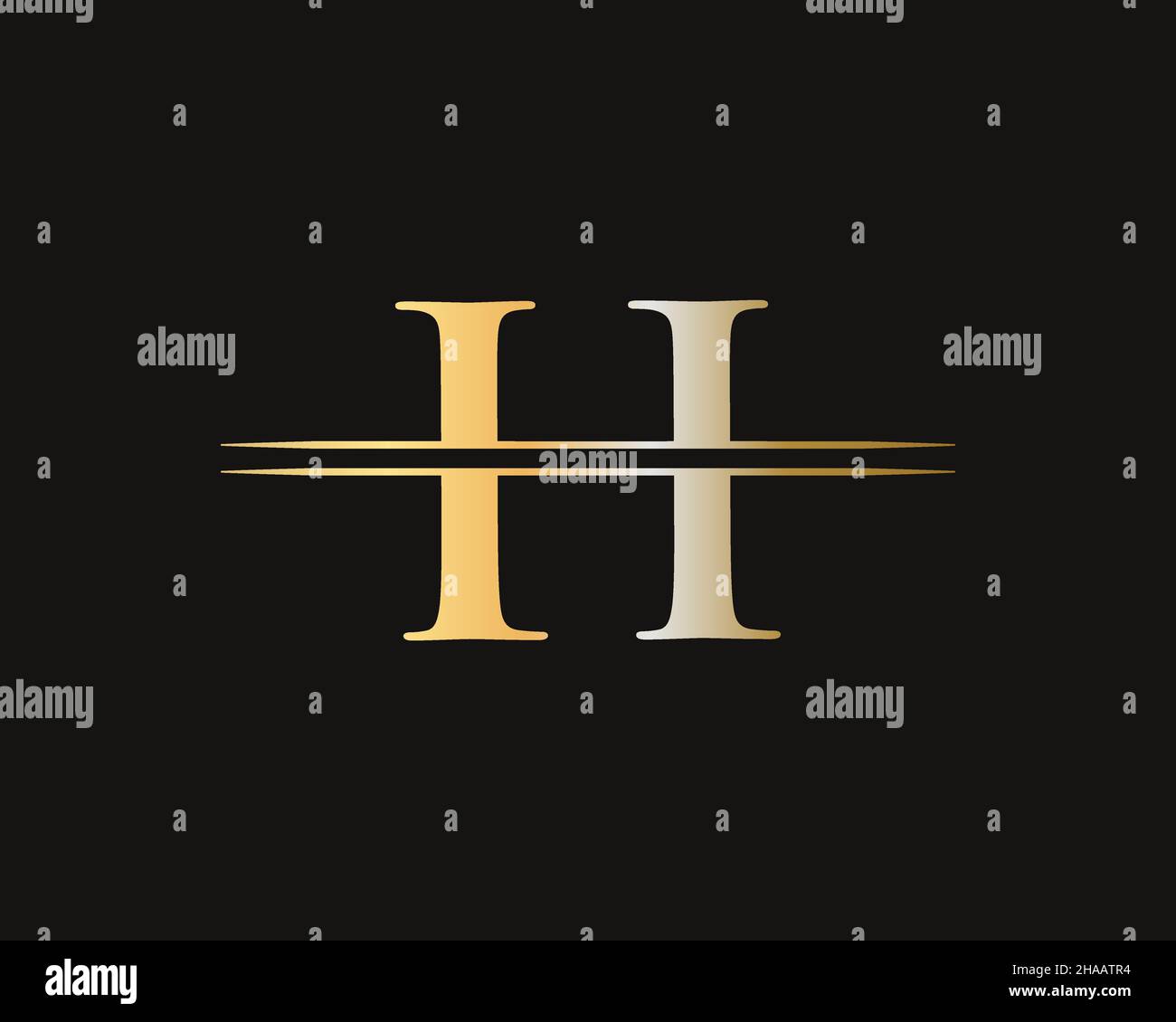 Creative H letter with luxury concept. Modern H Logo Design for ...