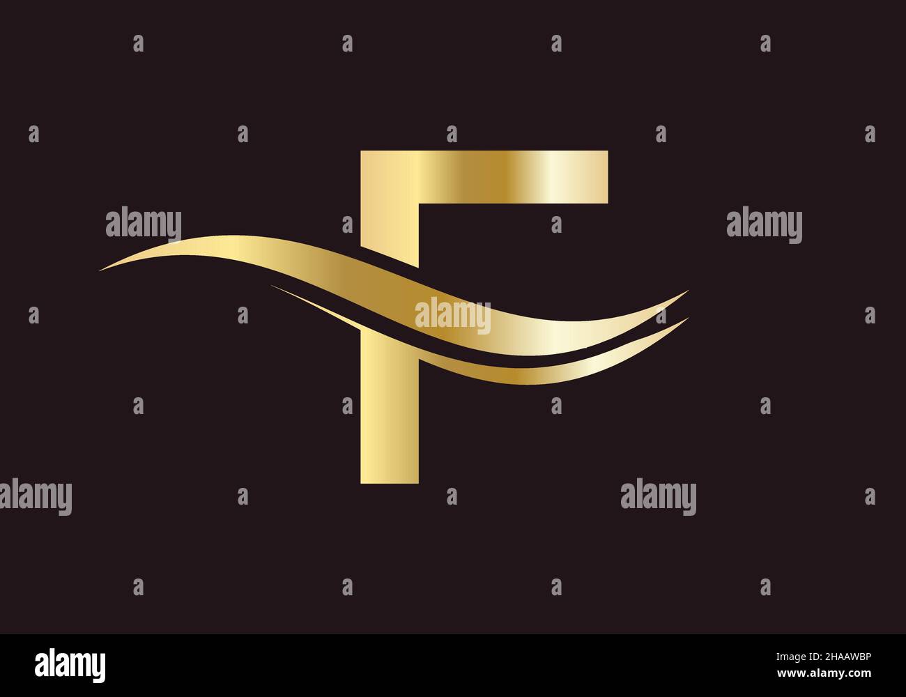 Creative F letter with luxury concept. Modern F Logo Design for ...