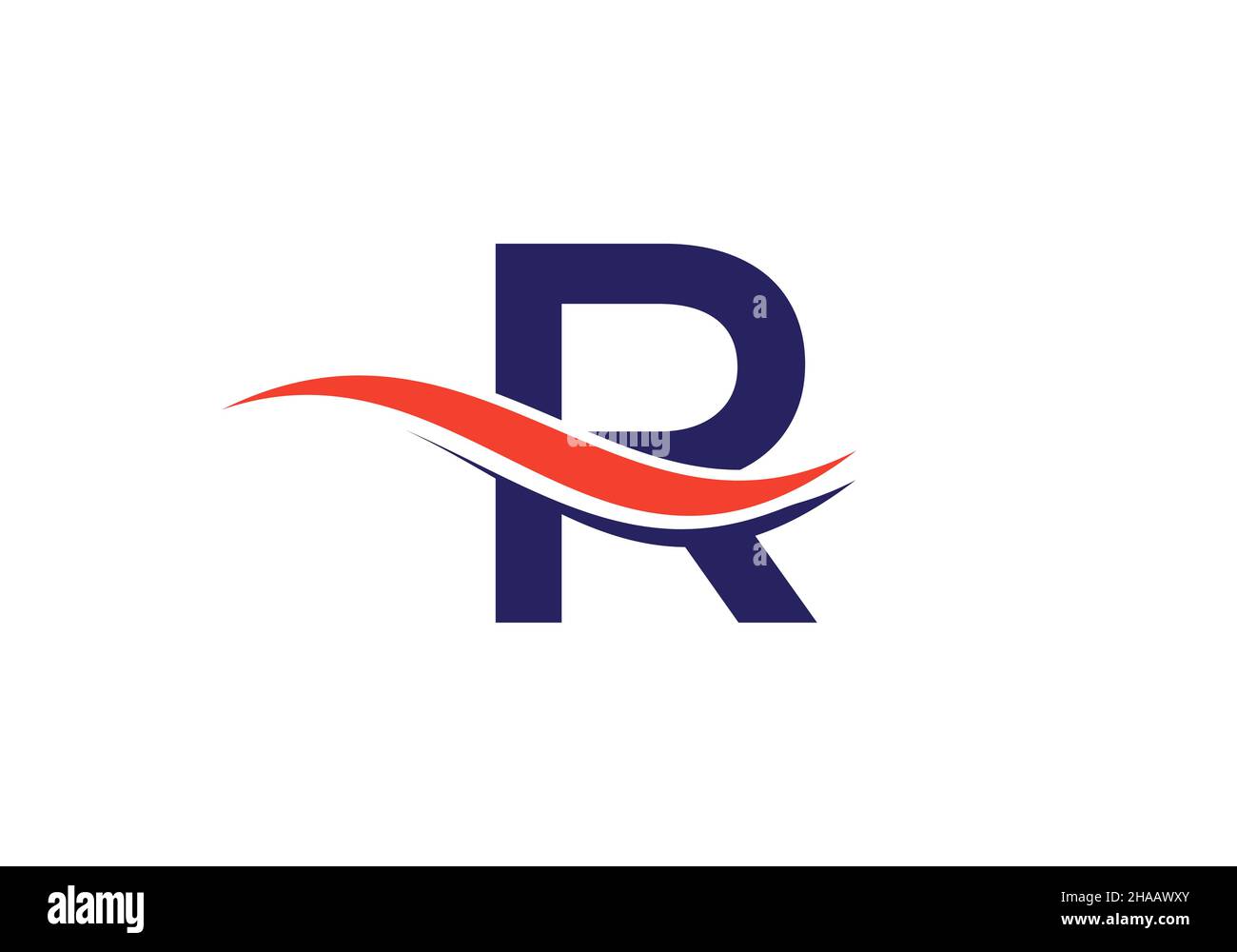 Initial R letter business logo design vector template with minimal and ...