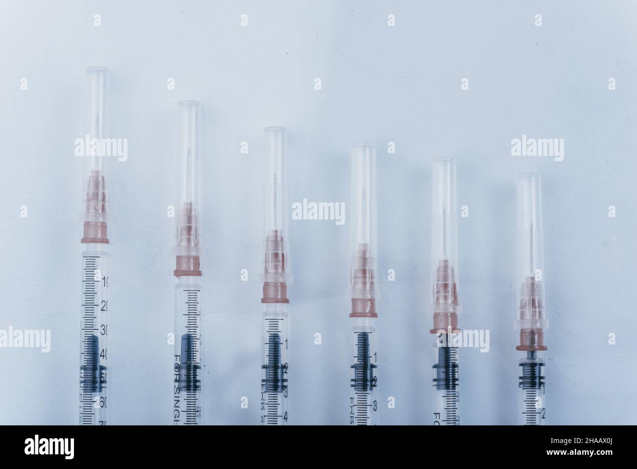 Medicine, Injection, vaccine and disposable syringe isolated, drug ...