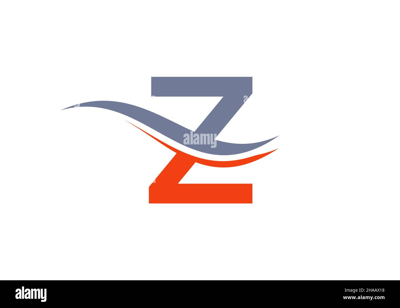 Water Wave Z Logo Vector. Swoosh Letter Z Logo Design for business and ...