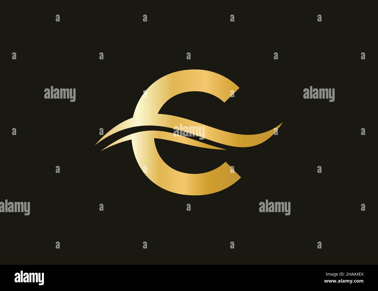 Initial Gold letter C logo design. C logo design with modern trendy ...