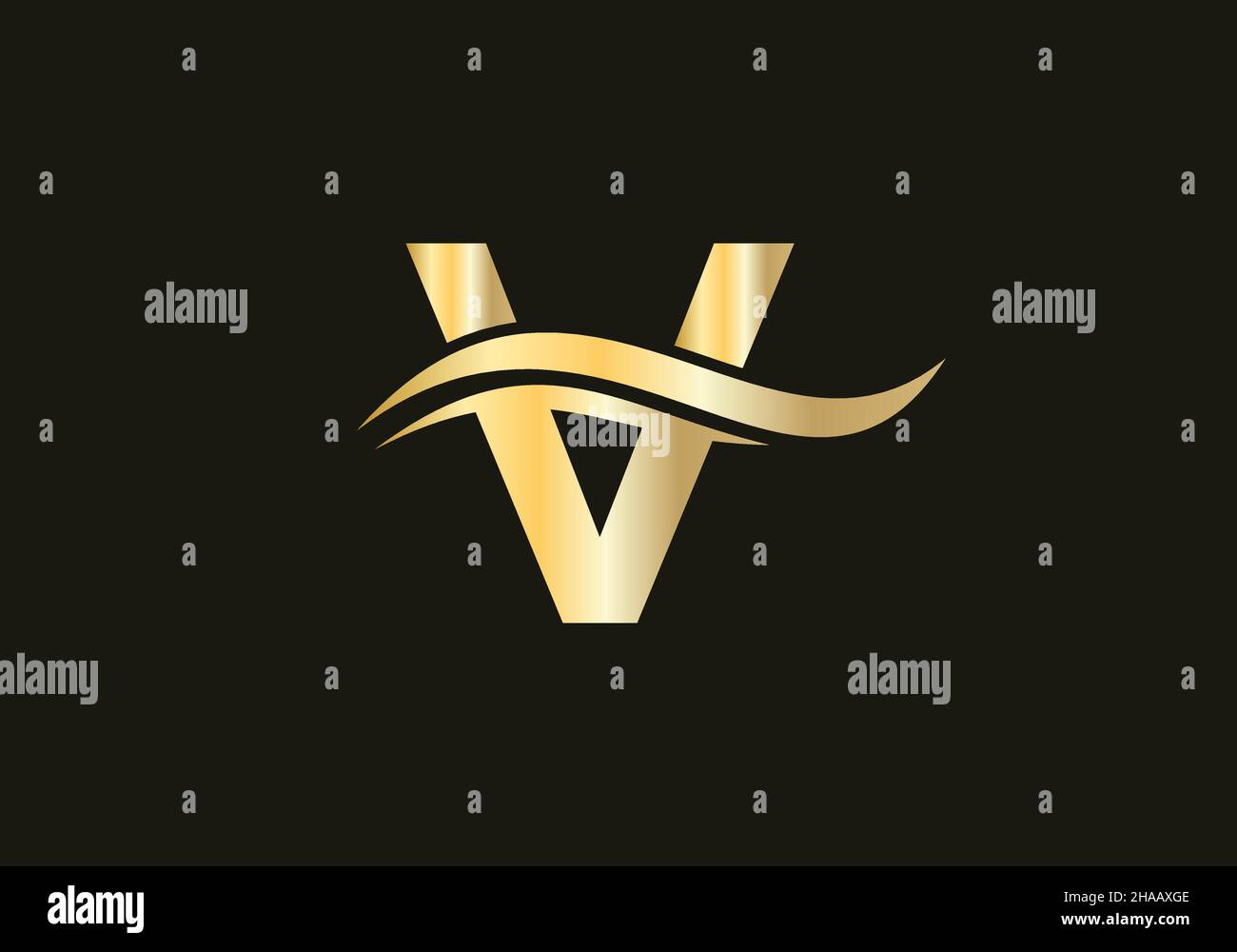 Modern V logotype for luxury branding. Initial V letter business logo ...