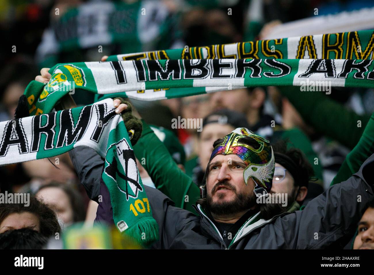 Portland, USA. 11th Dec, 2021. The Timbers Army is disappointed, as the ...
