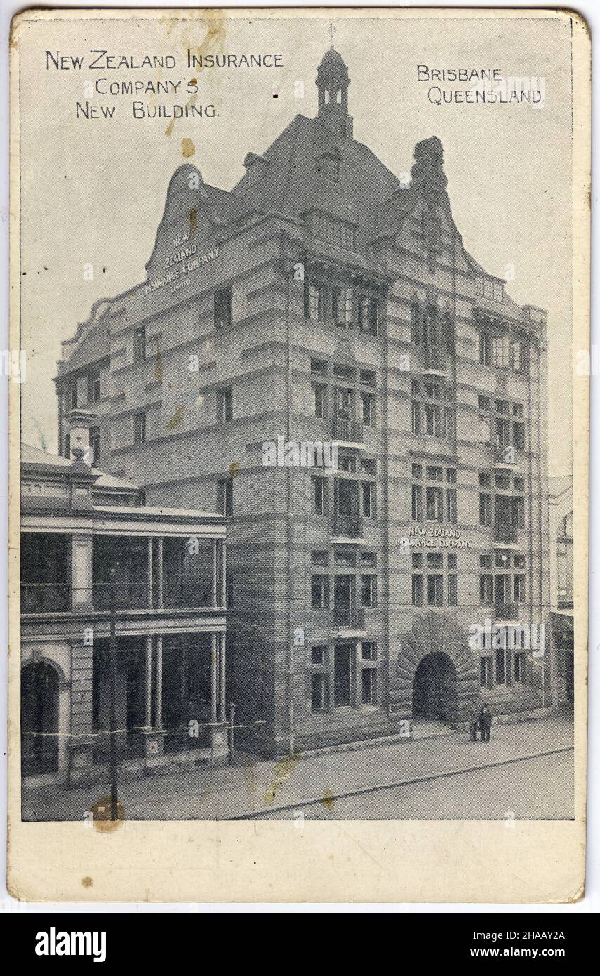 postcard featuring the New Zealand Insurance Company building in ...