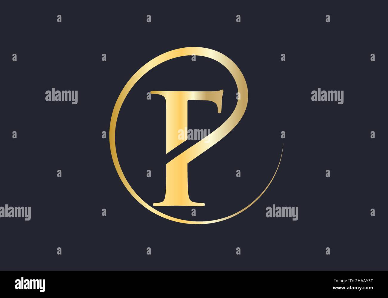 Luxury letter F logo template in gold color. Initial F letter luxury ...