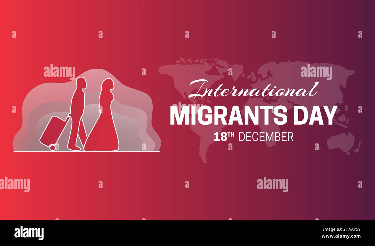 International Migrants Day Background Illustration Stock Vector Image & Art - Alamy