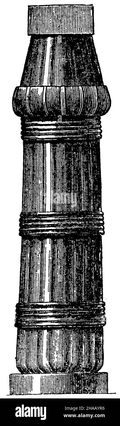 Sixteenth-ranked lotus column, , (encyclopedia, 1893 ...