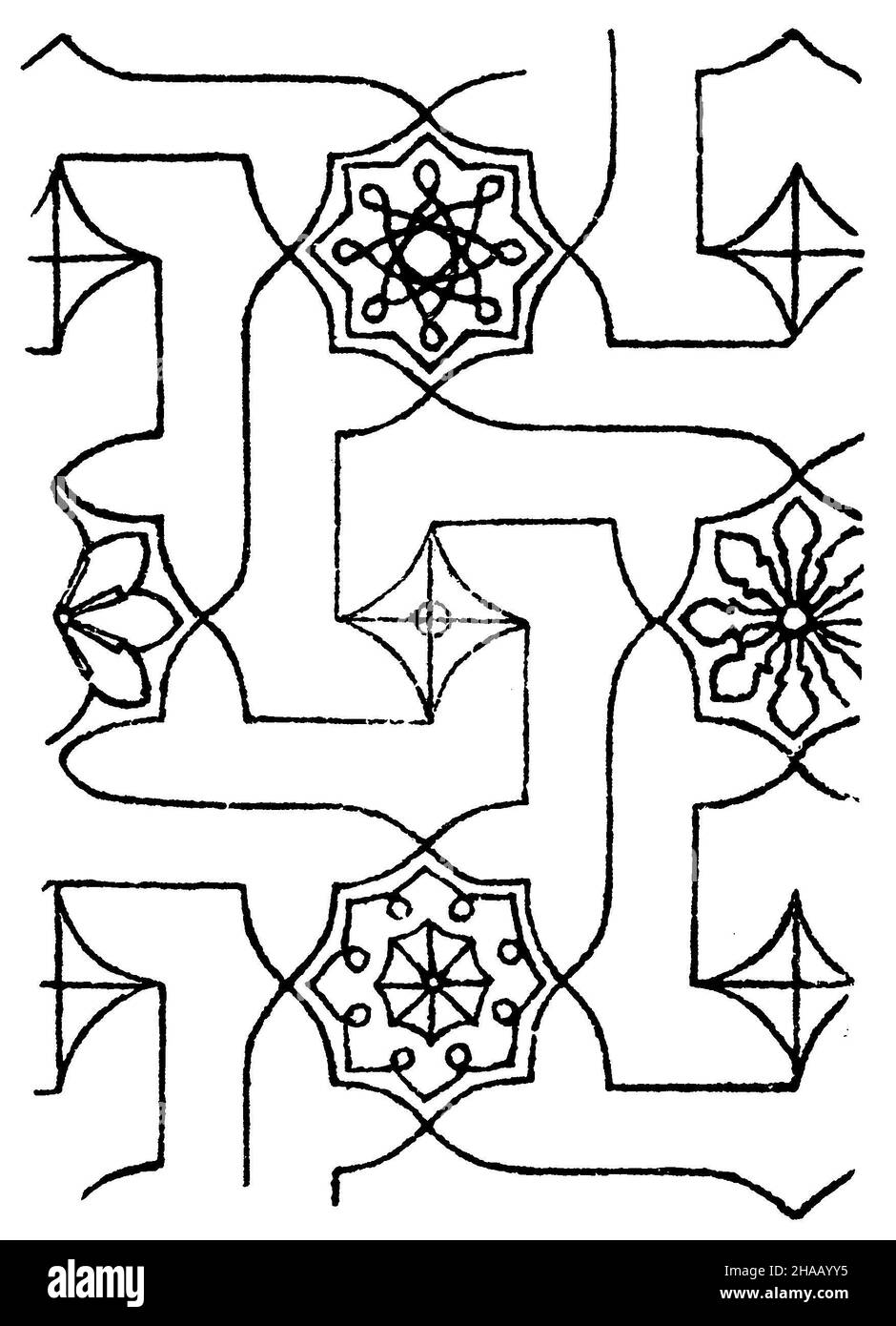 Moorish floor patterns from the Alabama Castle. Especially suitable for ...