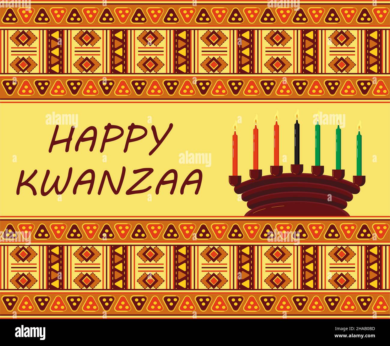 Happy kwanzaa invitation vector for web, card, social media. Happy ...