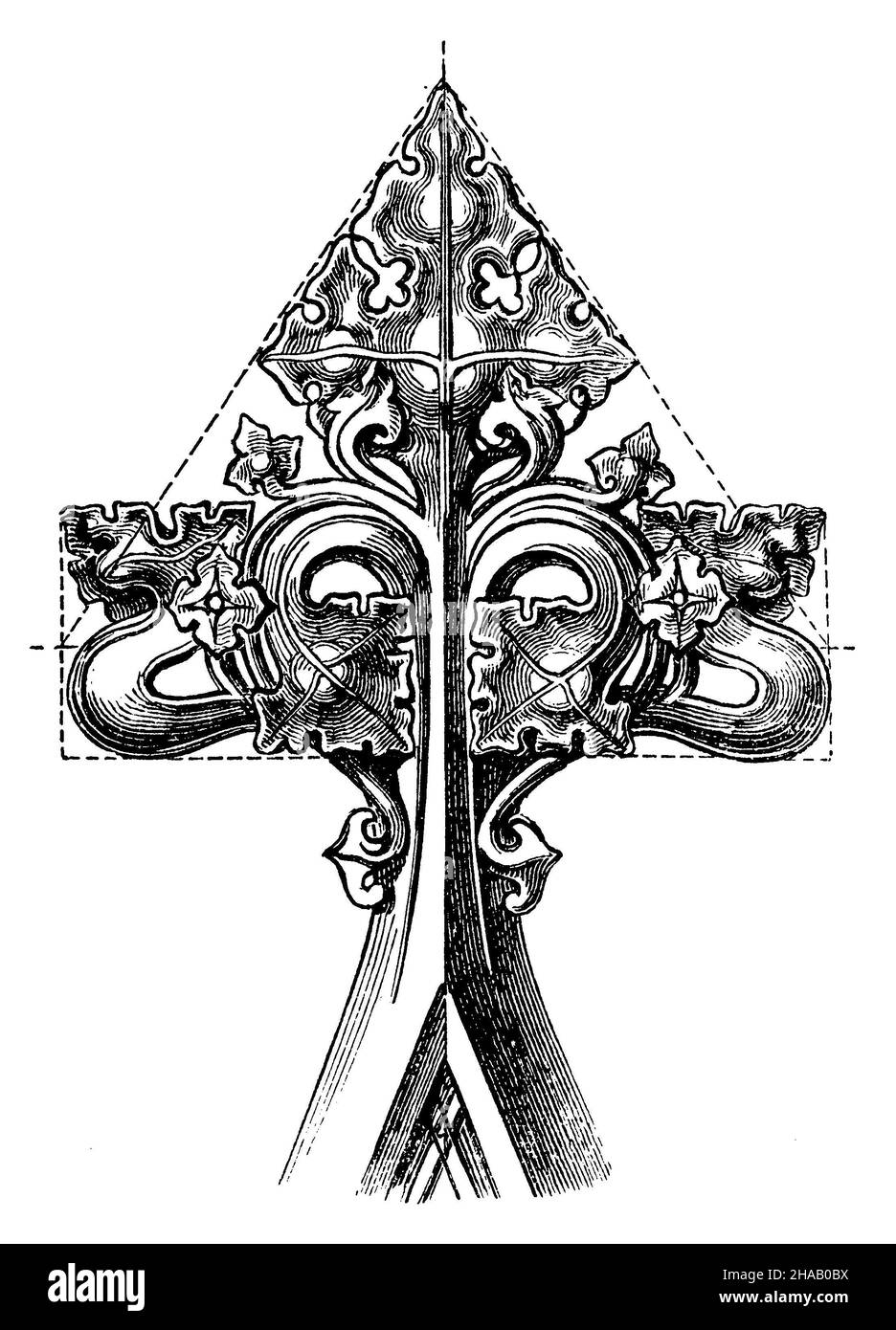Gable cross flower, , (architectural history Stock Photo - Alamy