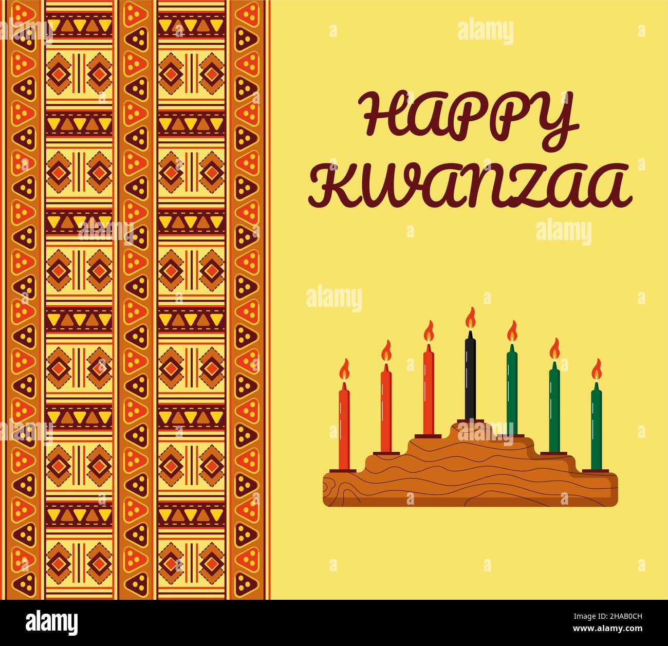 Happy kwanzaa invitation vector for web, card, social media. Happy ...