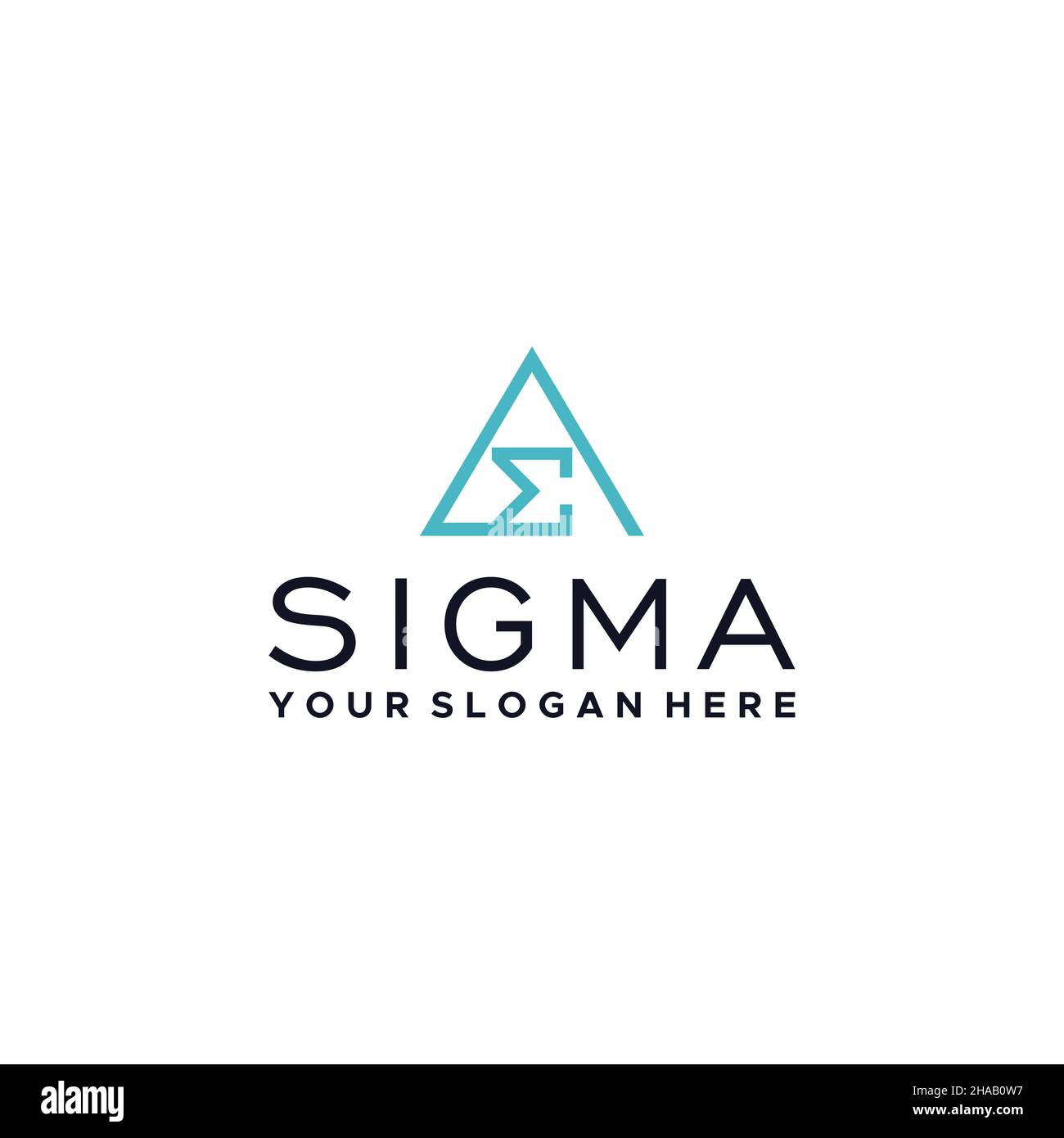 Flat letter mark SIGMA square root logo design Stock Vector Image & Art ...