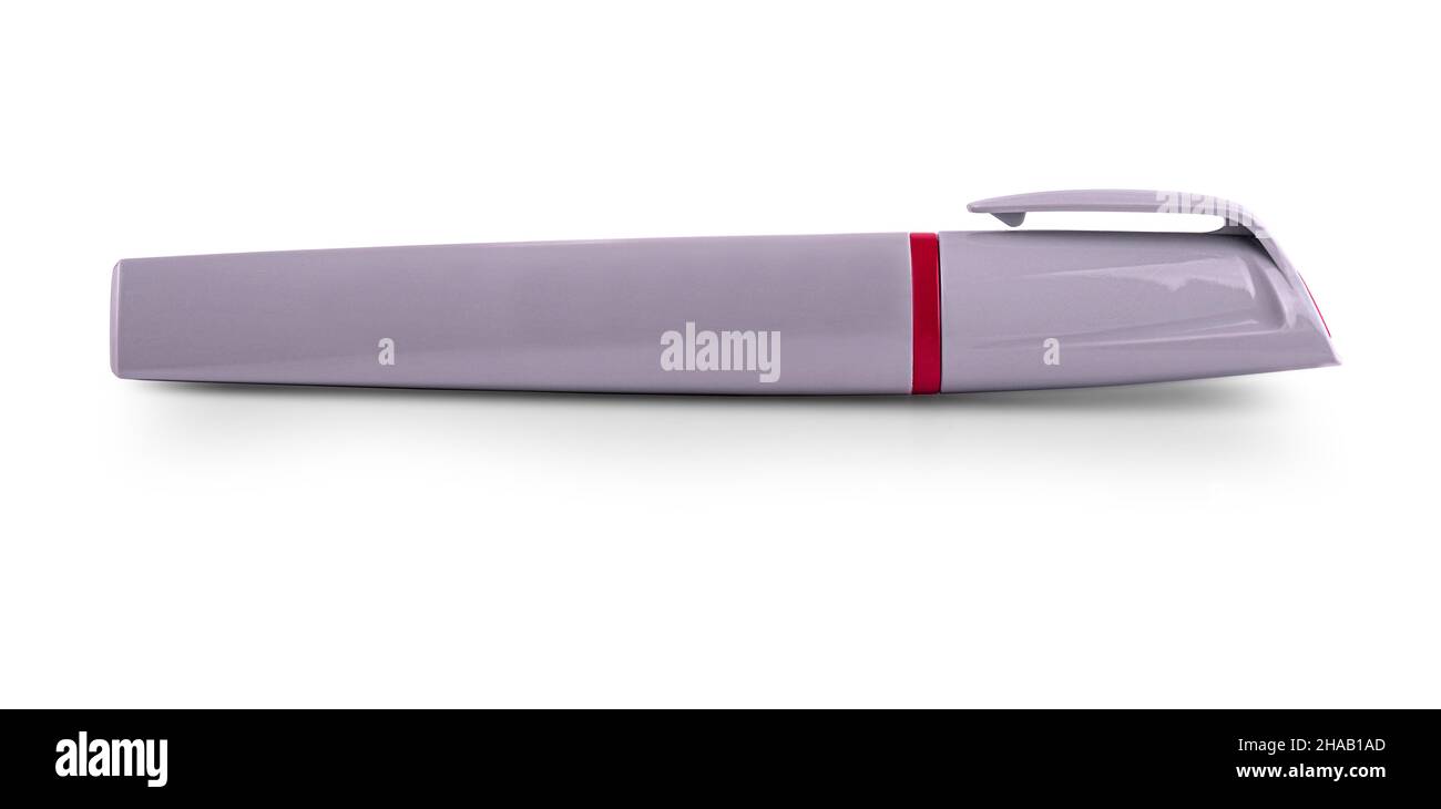 grey marker isolated on a white background with clipping path Stock ...