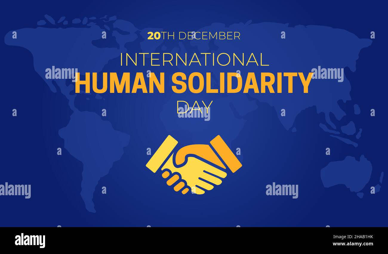 Blue International Human Solidarity Day Background Illustration Stock ...