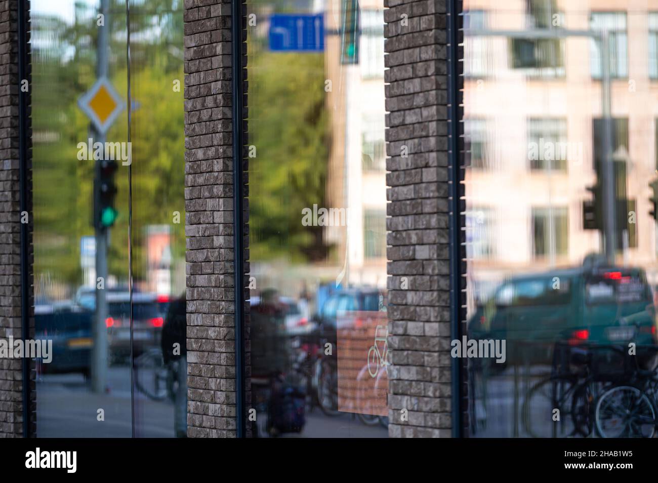 Bus public transport windows window reflected hi-res stock photography ...