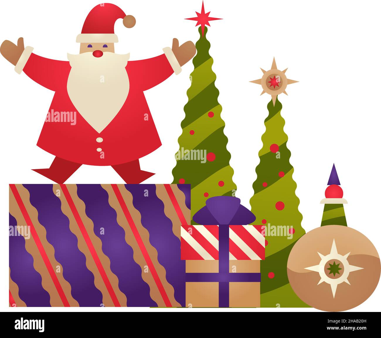 Christmas and New Year holidays celebration vector Stock Vector Image ...