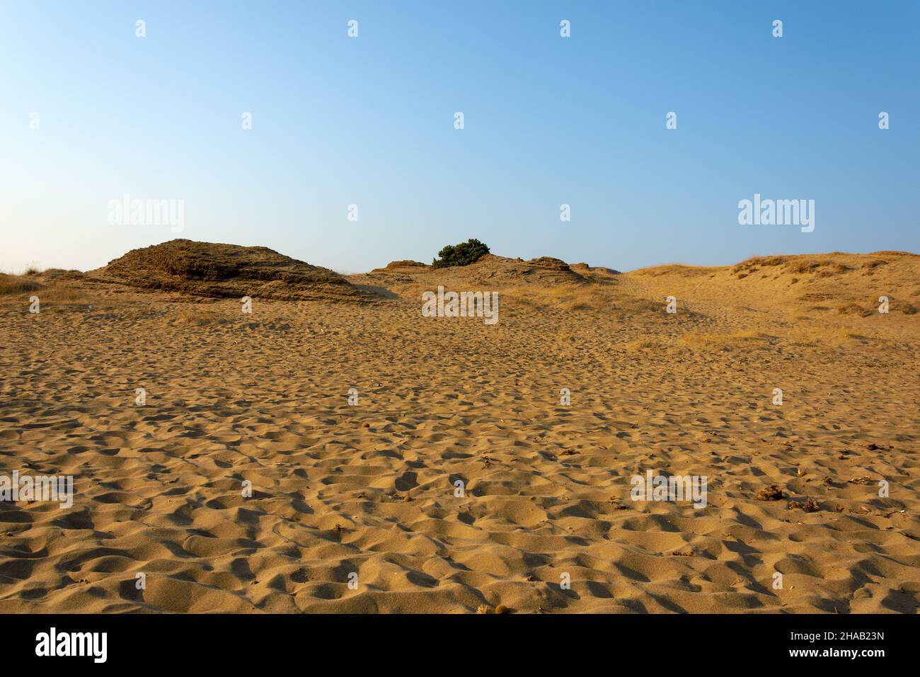 Sand dunes at Issos beach, Corfu, Greece Stock Photo - Alamy
