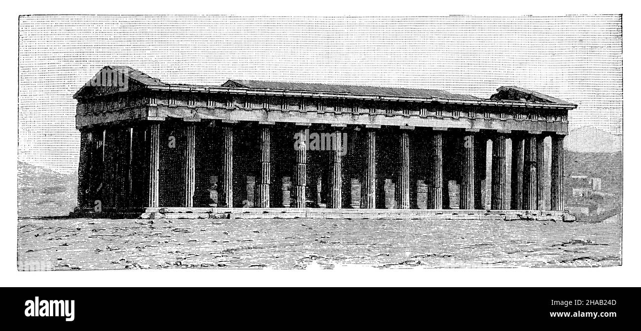 Temple of Theseus at Athens. As an example of a temple in Doric style ...