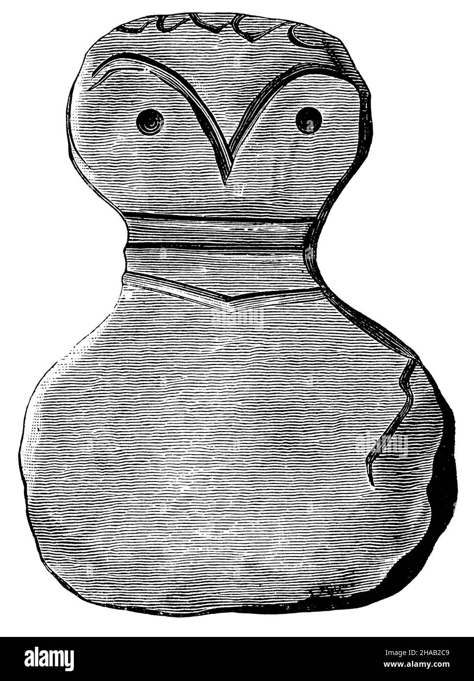 Terracotta idol from prehistoric Troy, , (art history book, 1904 ...