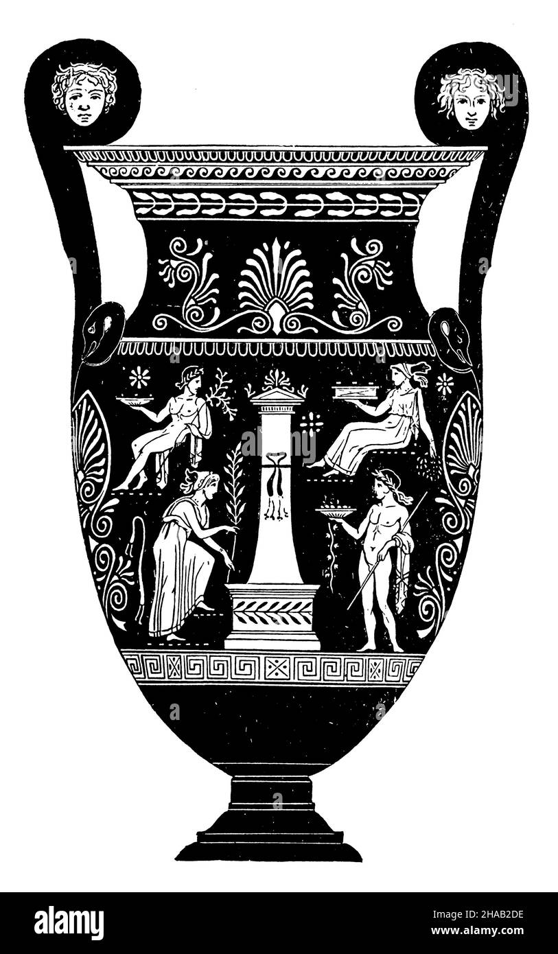 Splendorous amphora from Apulia, , (art history book, 1904 ...