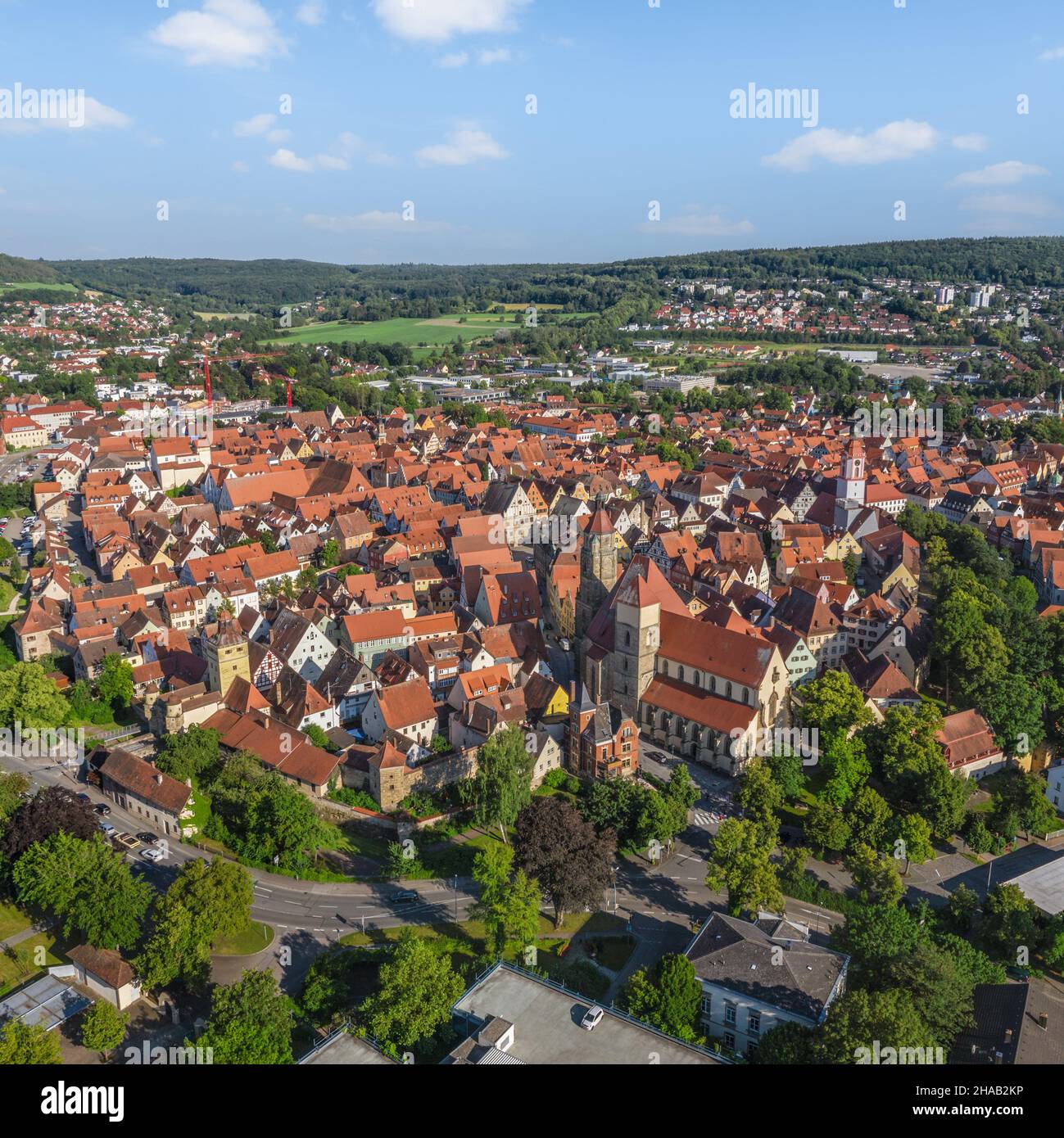 Aerial view to Weißenburg in Bavaria Stock Photo - Alamy