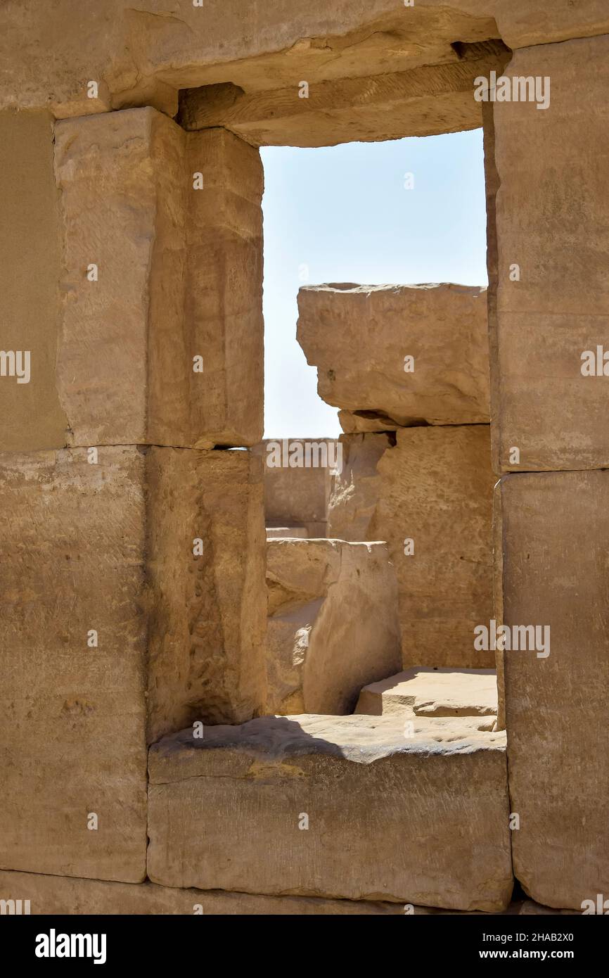 View of ruins of historical Karnak temple complex (ancient Thebes ...