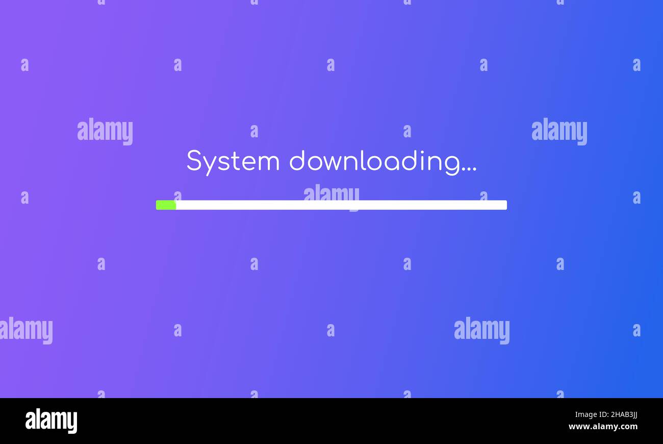 The system boot template. Progress bar. The user interface template ...
