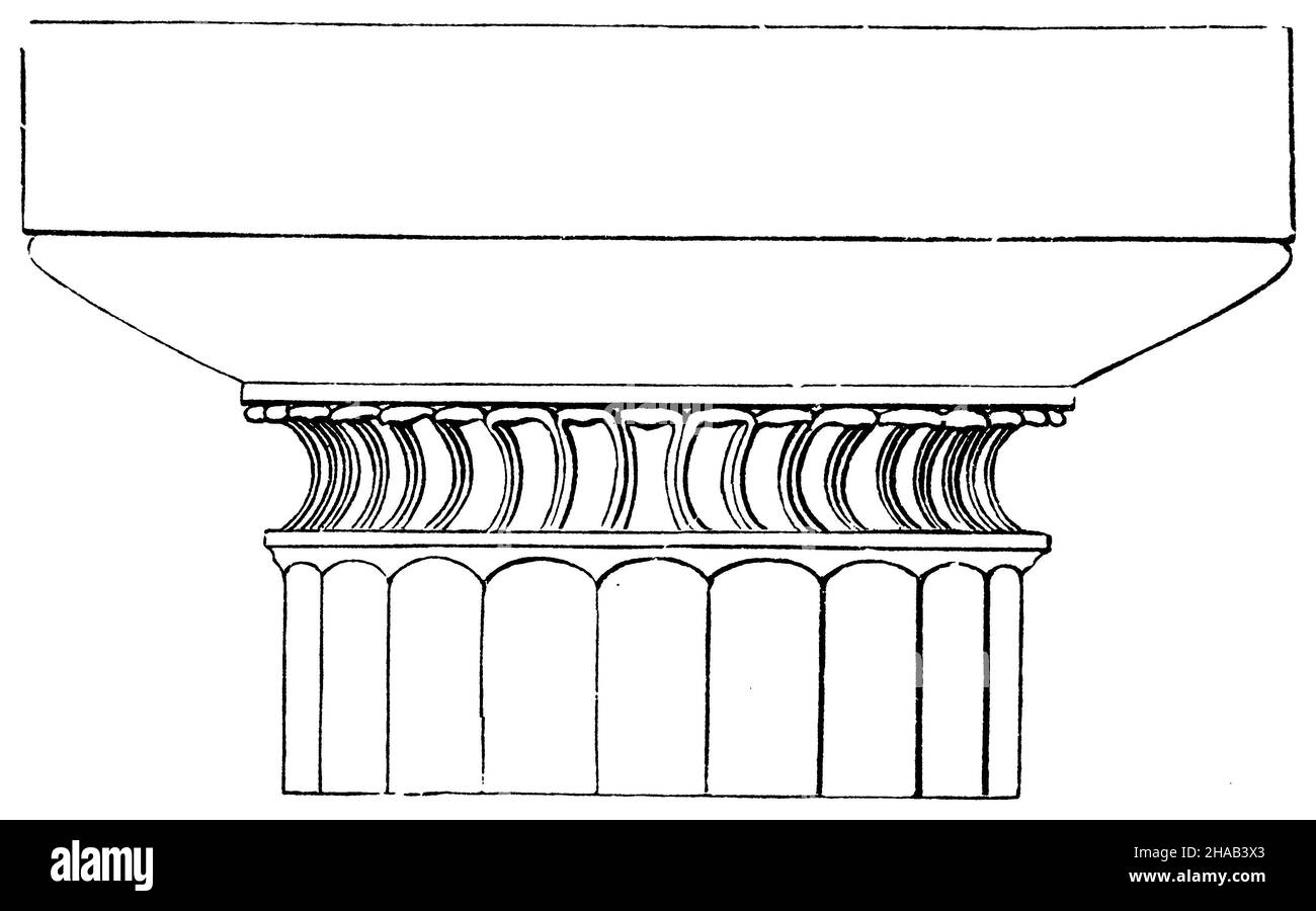 Doric capital from later time (from the small temple of Paestum ...