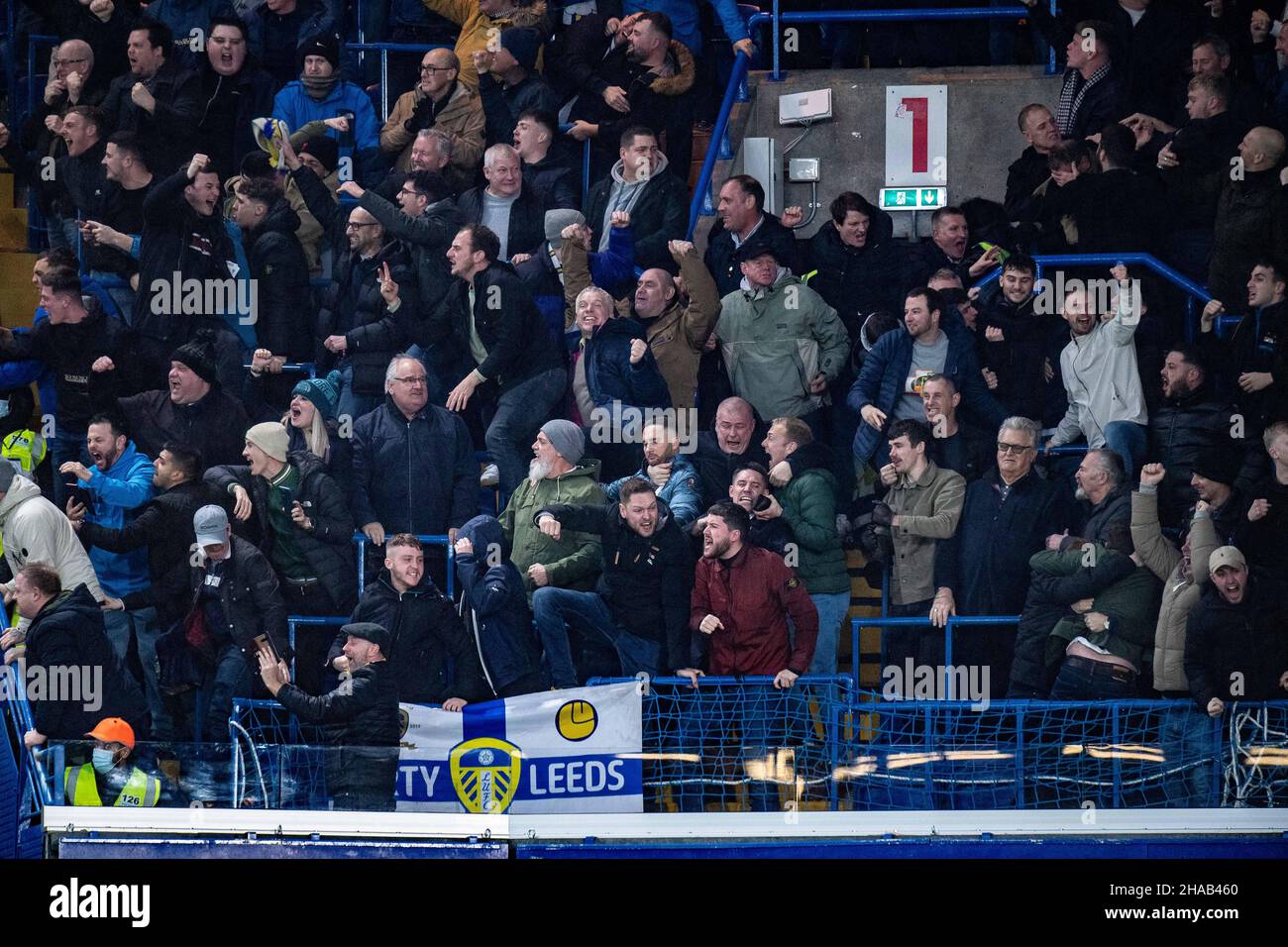 LONDON, ENGLAND - DECEMBER 11: Leeds Fans during the Premier League ...