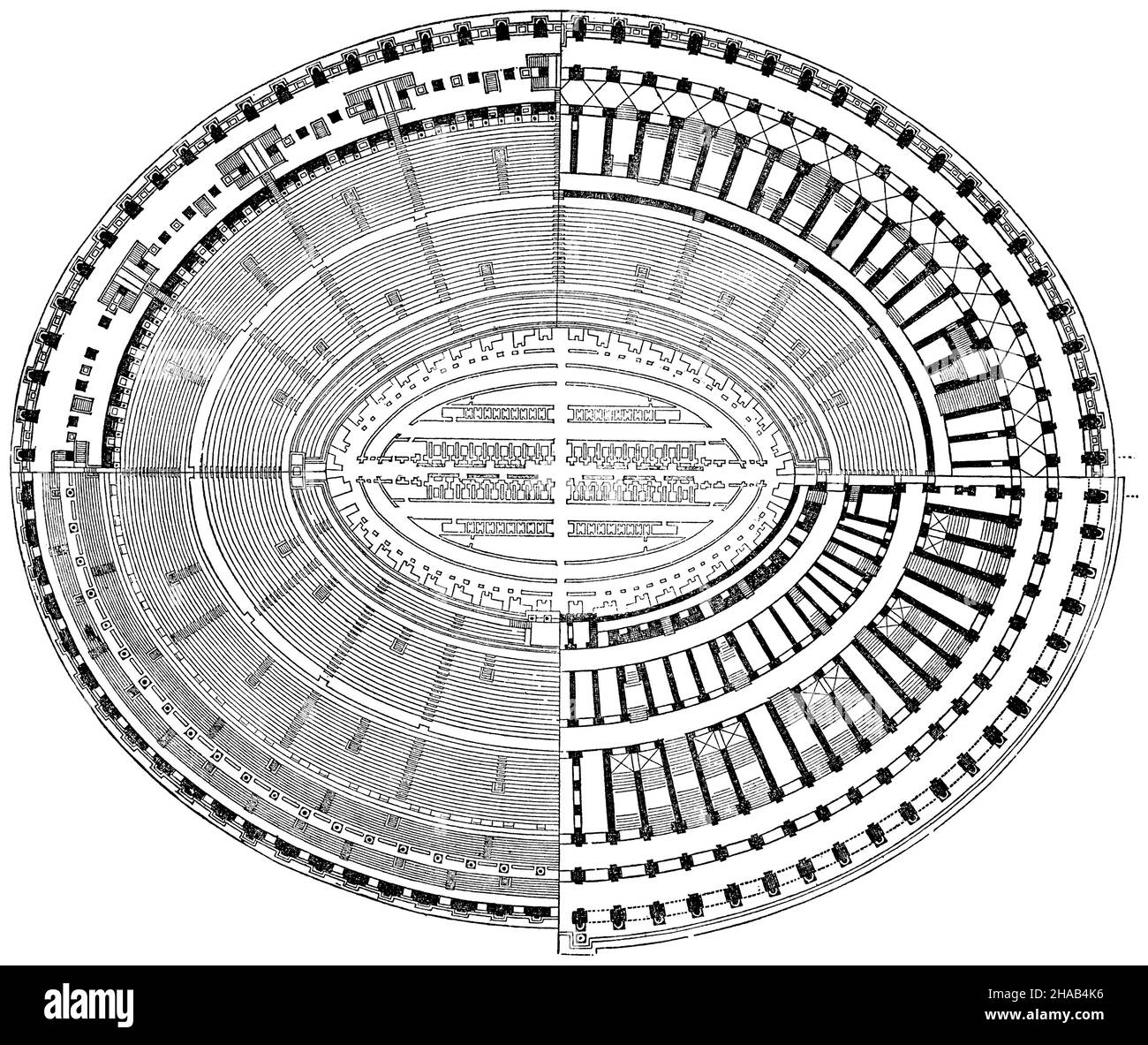 Colosseum plan Black and White Stock Photos & Images - Alamy