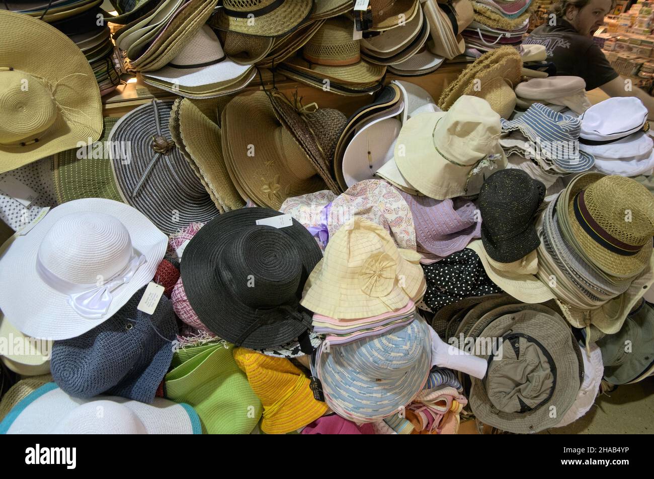 hats of various shapes in Istanbul's Grand Bazaar, Turkey Stock Photo ...