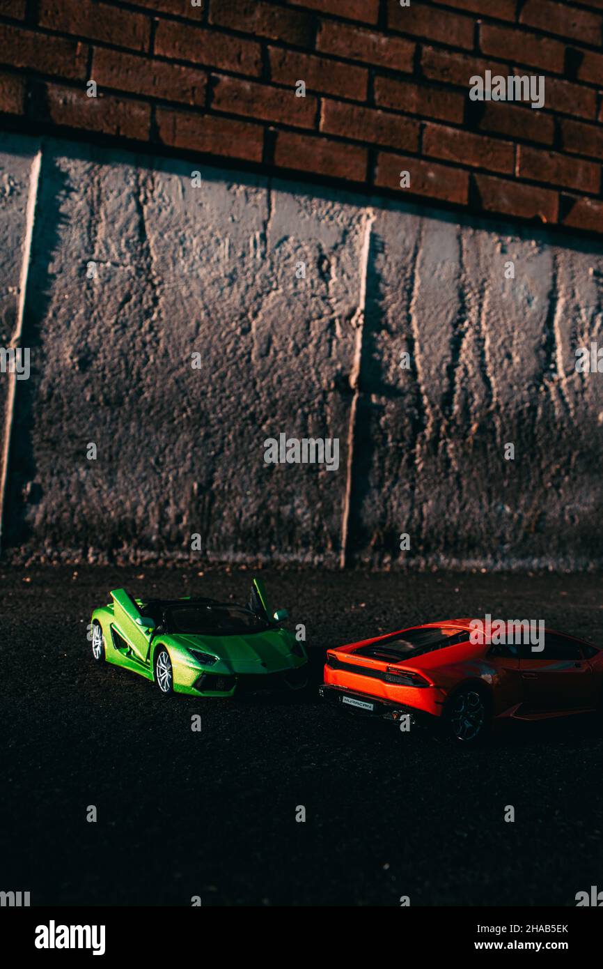 The two small sports cars Stock Photo - Alamy